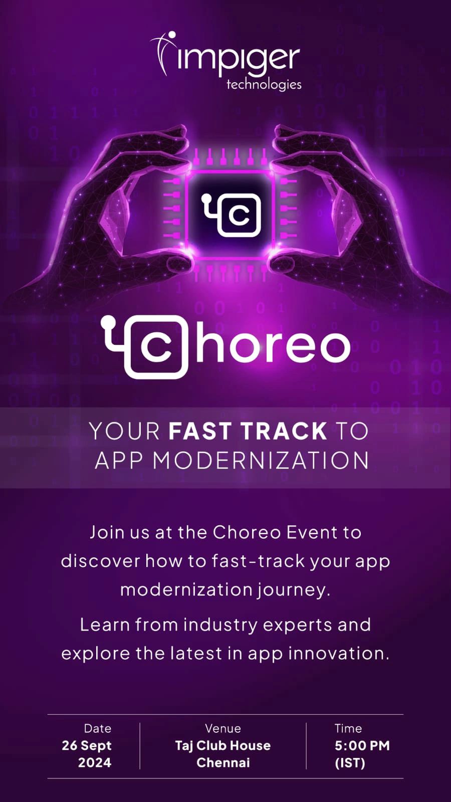 WSO2 to bring you the Choreo Event - Impiger Technologies